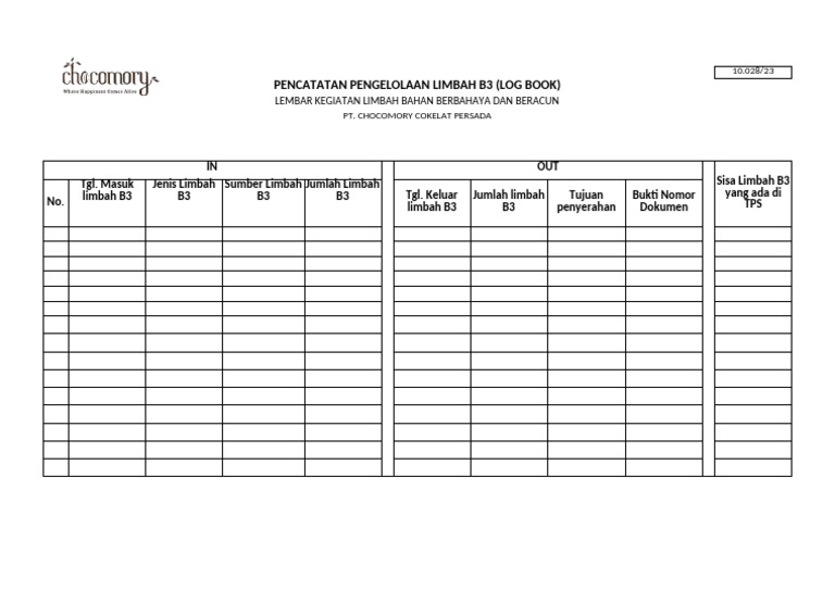 Log Book Limbah B3 | PDF