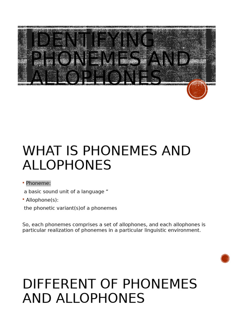 Phonemes and Allophones Explained | PDF | Phoneme | Languages
