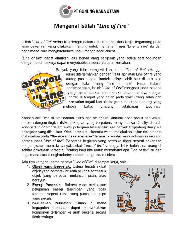 Memahami Bahaya Line of Fire di Tempat Kerja | PDF