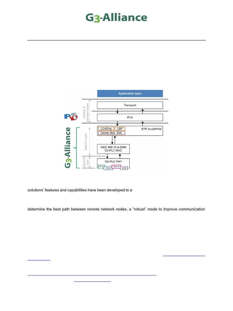 Introduction to G3-PLC Technology | PDF | Osi Model | Computer Network