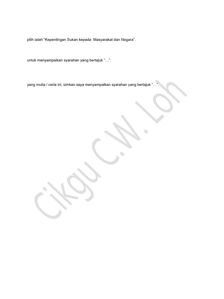 Format Syarahan | PDF