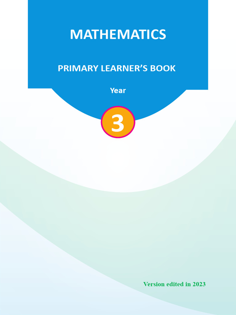 Primary 3 Mathematics Learner's Book | PDF | Learning | Cognition