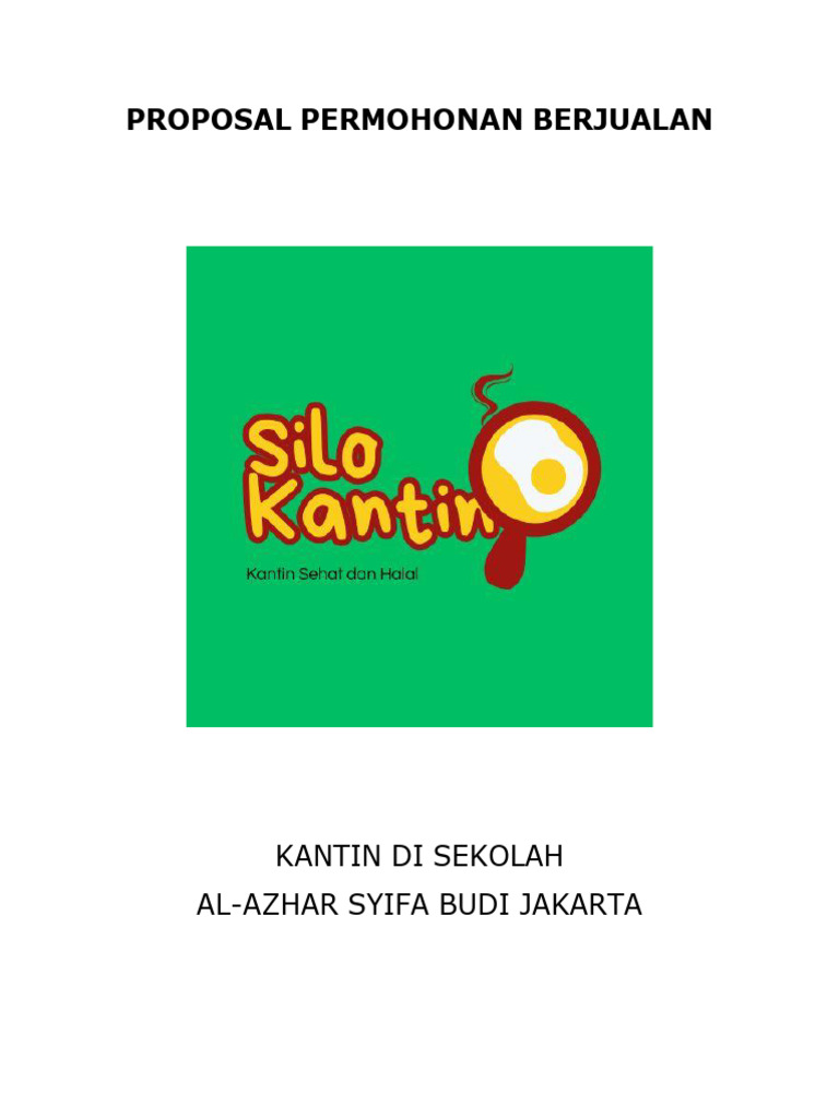Proposal Berjualan Martabak di Kantin | PDF