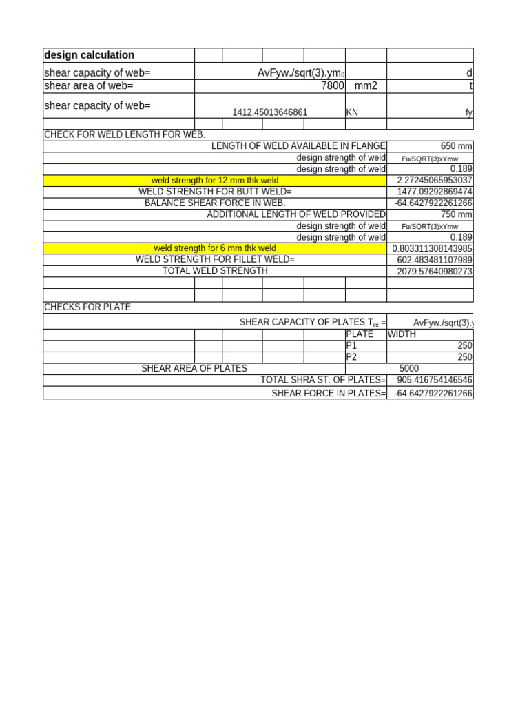 Shear and Weld Strength Calculations | PDF | Mechanical Engineering ...