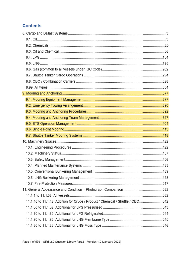 SIRE 2.0 Chapter 9 Mooring | PDF | Anchor | Ships