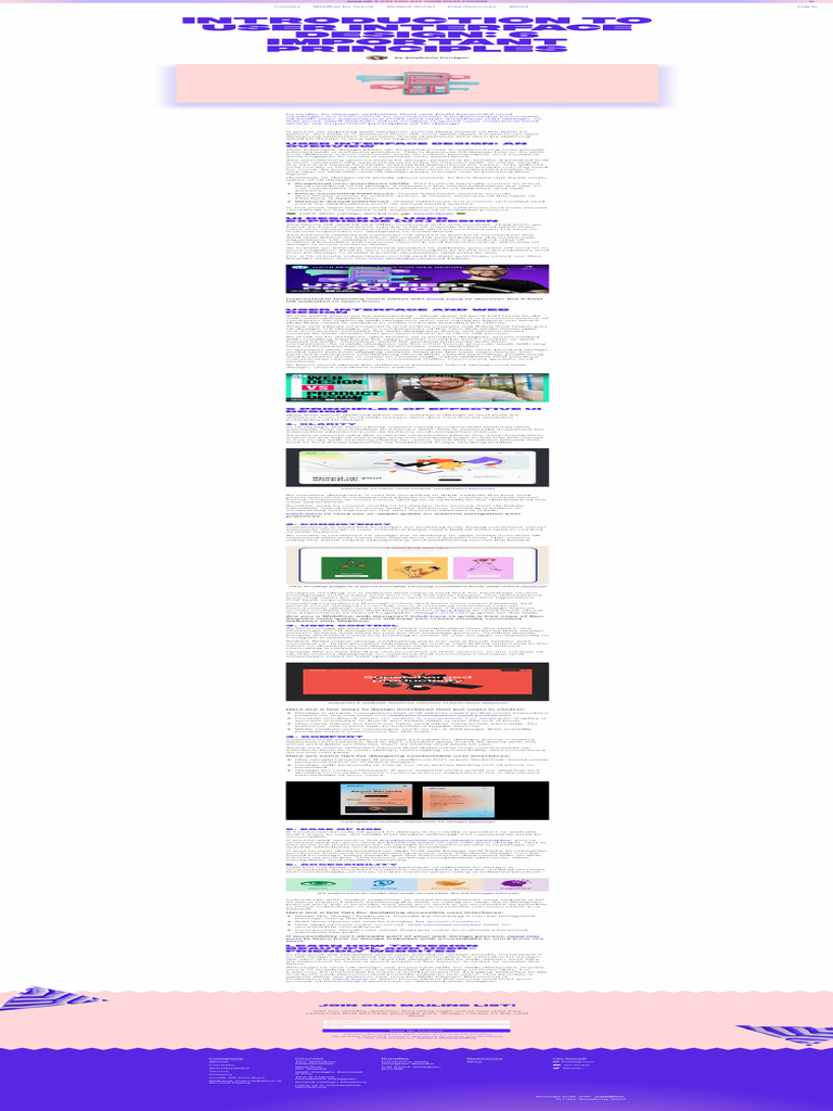 Introduction To User Interface Design - 6 Important Principles | PDF