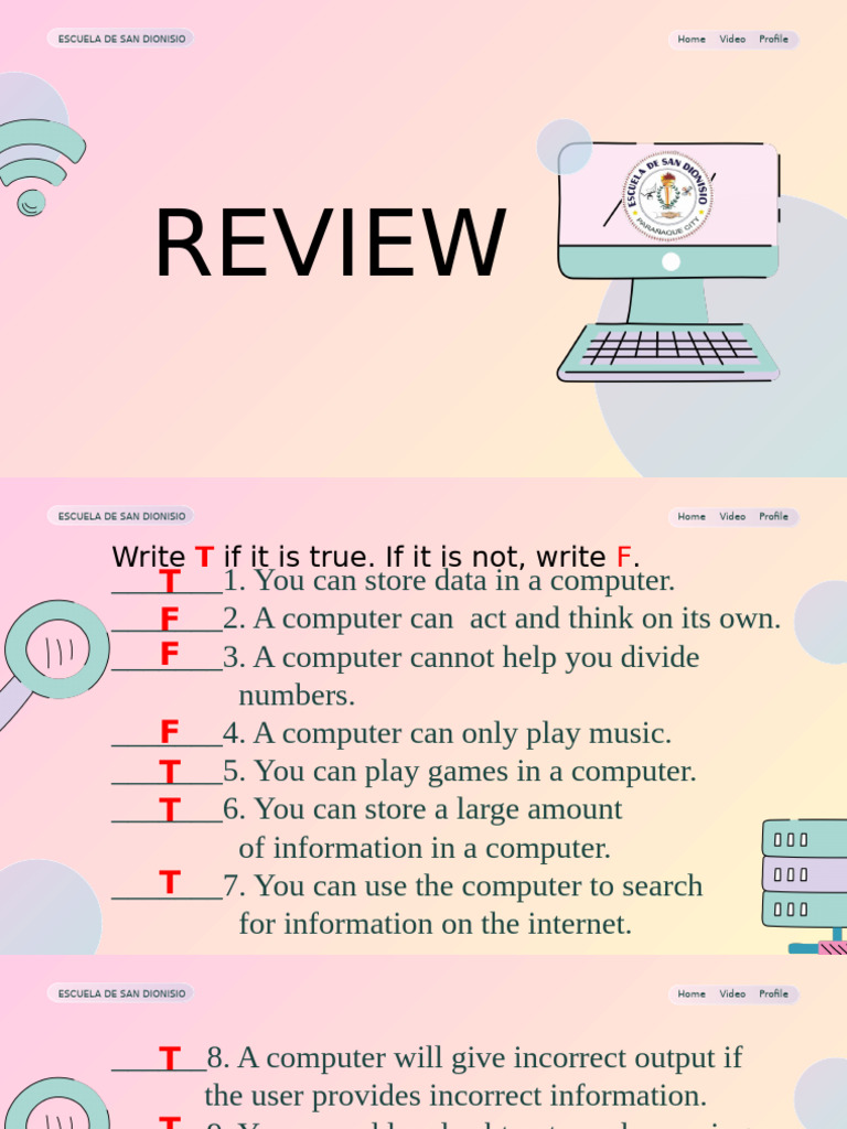 Lesson 2 - Elements of a Computer System | PDF | Computer Hardware | Computer Program