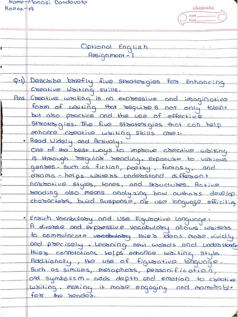 Optional English Assignment-1 | PDF