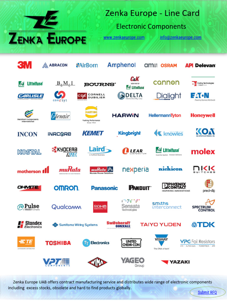 Zenka Europe UAB Line-Card | PDF | Companies