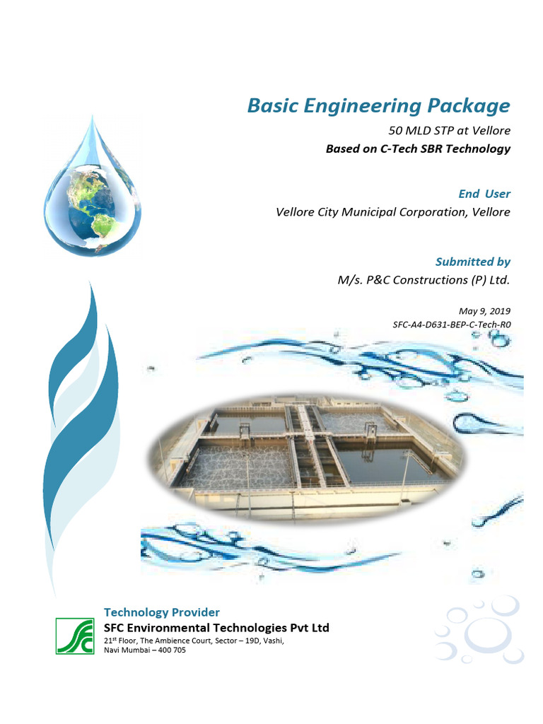 50 MLD STP Basic Engineering Package | PDF | Sewage Treatment ...