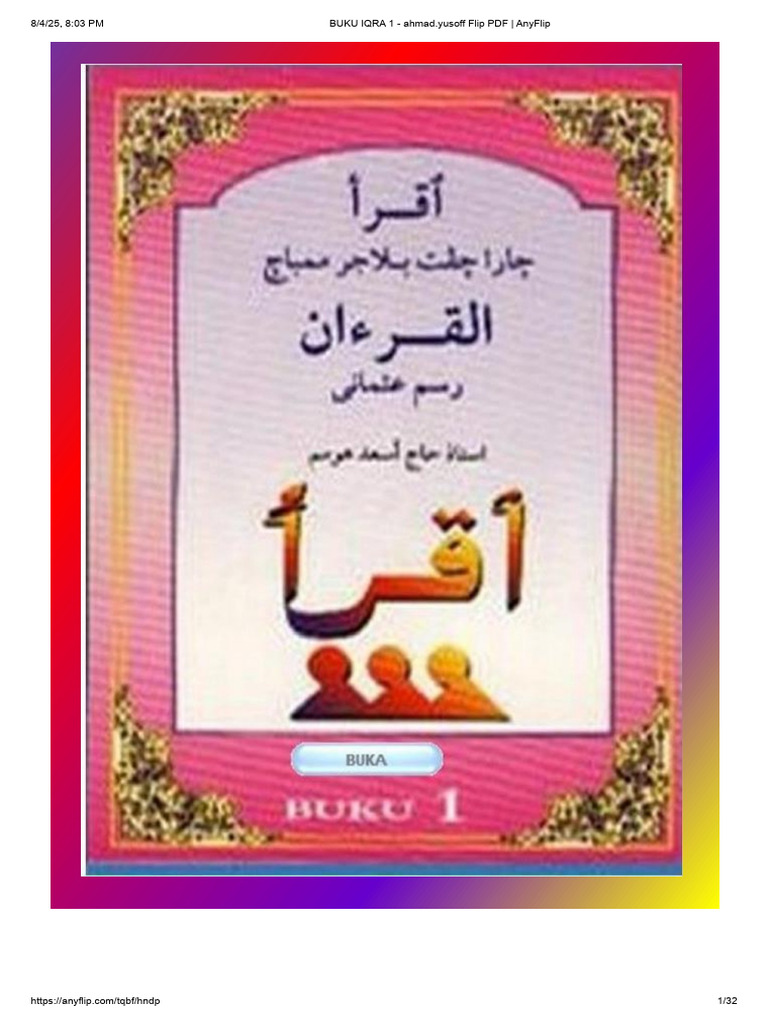 BUKU IQRA 1 - Ahmad - Yusoff | PDF