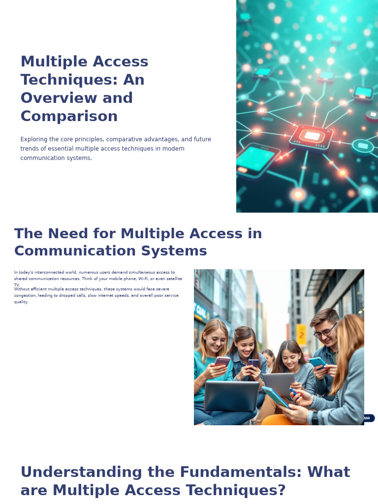Overview of Multiple Access Techniques | PDF | Channel Access Method ...