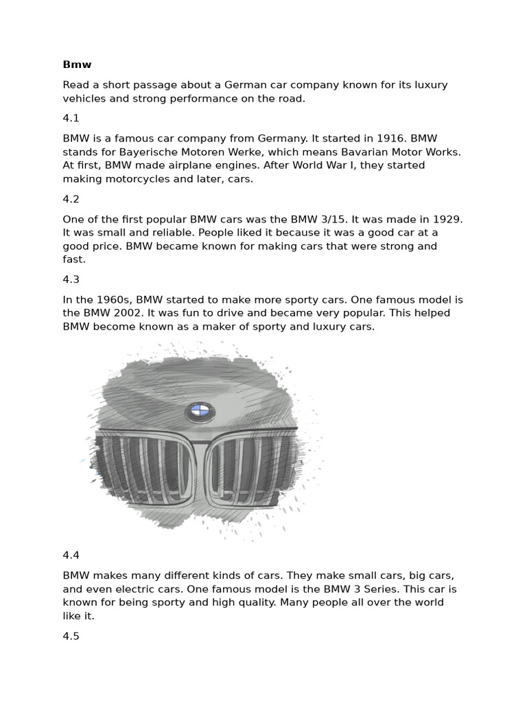 Overview of BMW: Luxury Cars & History | PDF