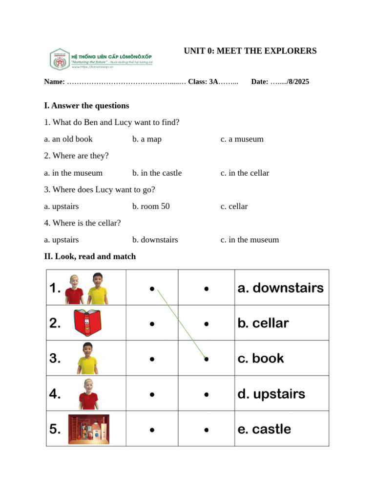 Unit 0 - in Class Worksheet | PDF
