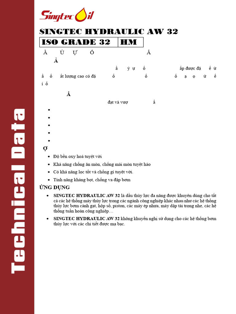Singtec Hydraulic Aw 32 | PDF
