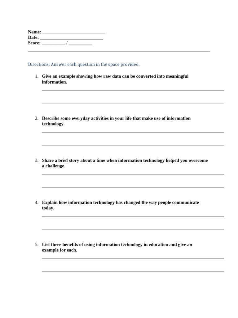 Information Technology Impact Assessment | PDF