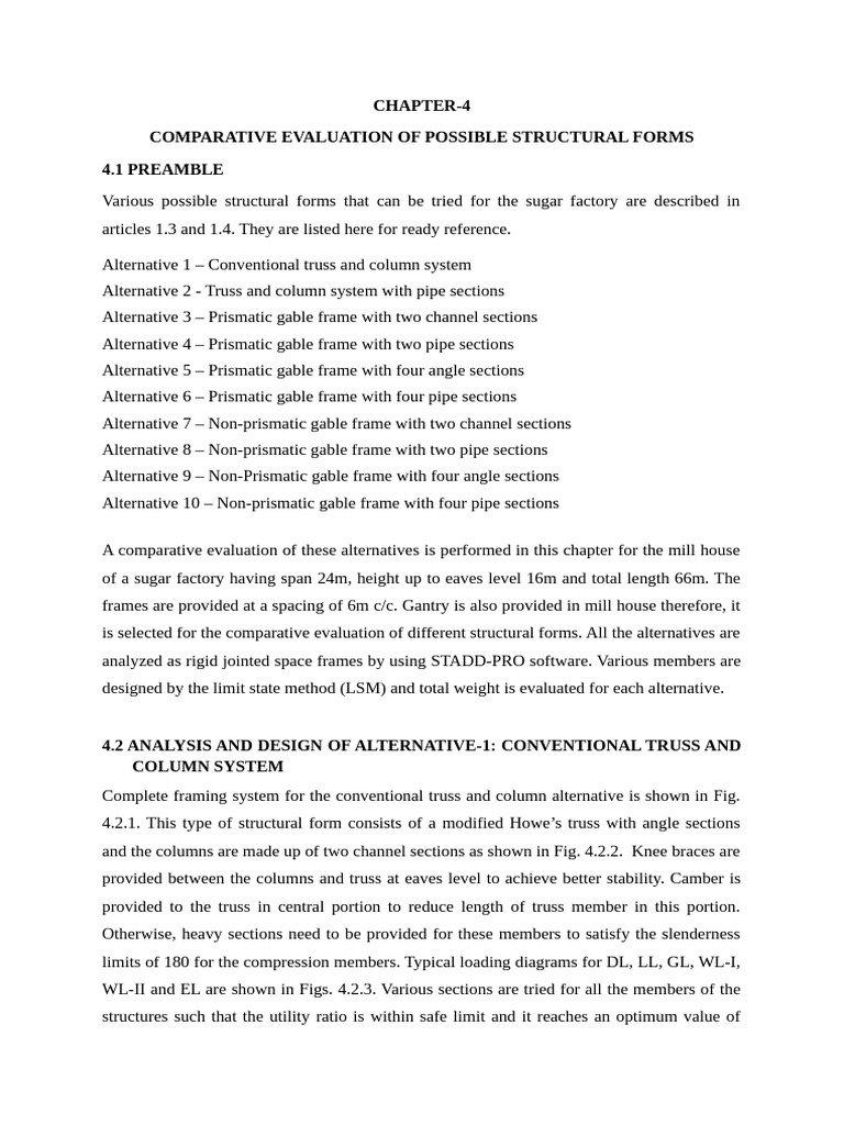 Structural Forms for Sugar Factory Evaluation | PDF | Buckling | Beam ...