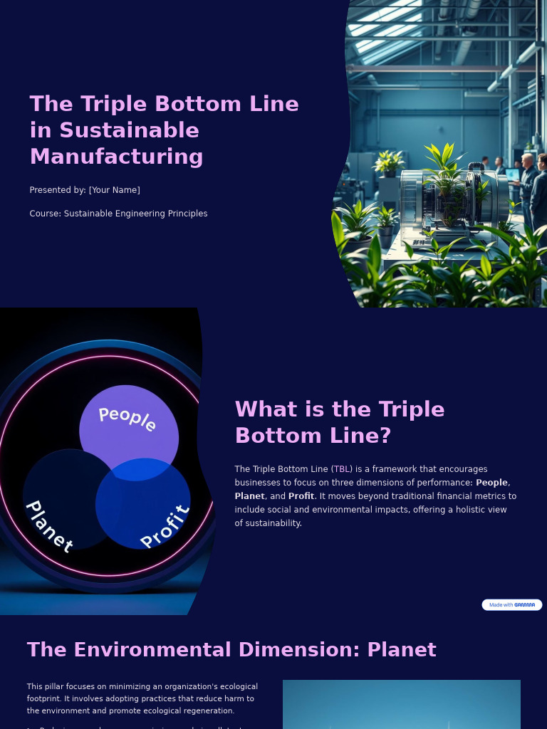 1.2. The Triple Bottom Line in Sustainable Manufacturing | PDF ...