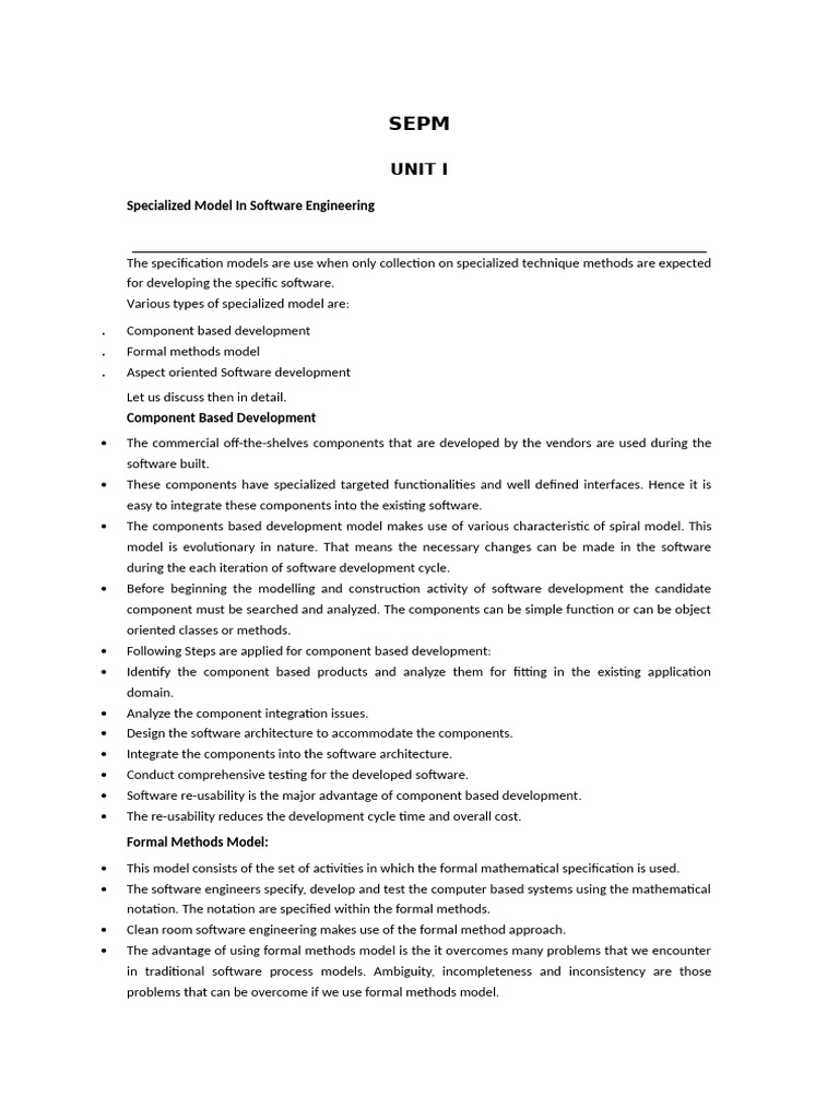 Sepm University Unit 2 | PDF | Software Quality | Software