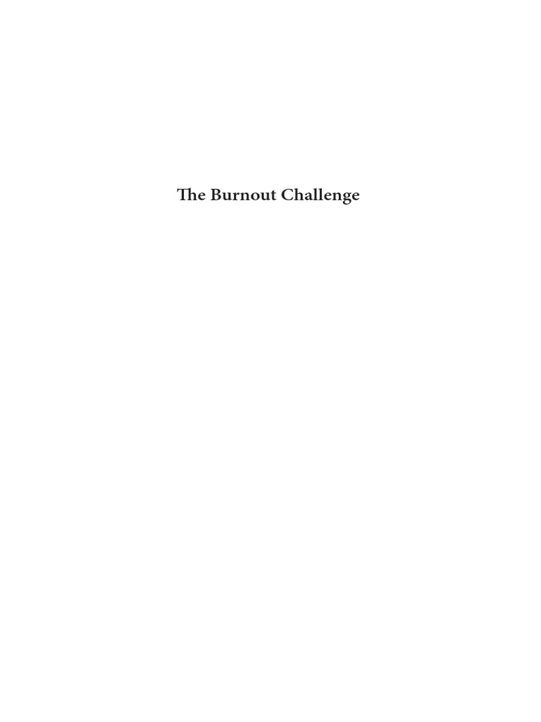 E Burnout Challenge | PDF | Occupational Burnout | Stress (Biology)