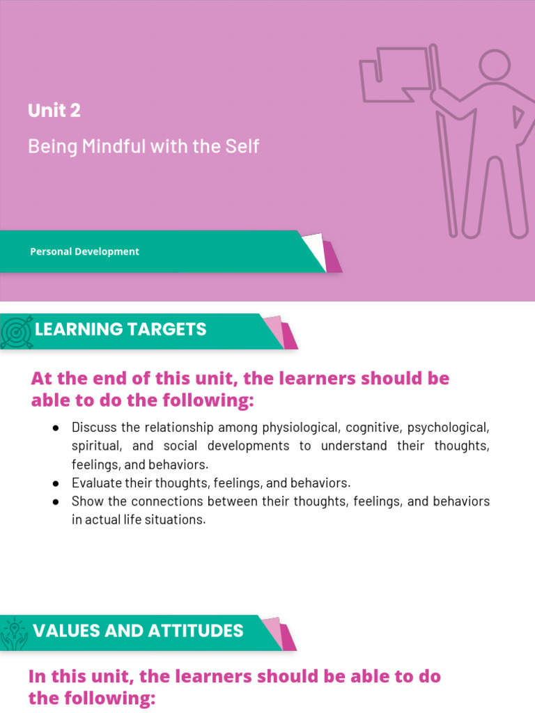 Unit 2 Lesson Being Mindful With The Self Students | PDF | Feeling ...