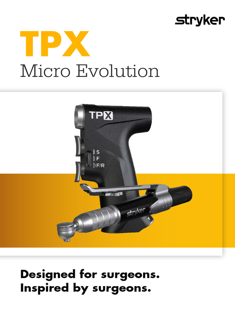 Stryker TPX Micro Power Tools Overview | PDF | Drill | Usability