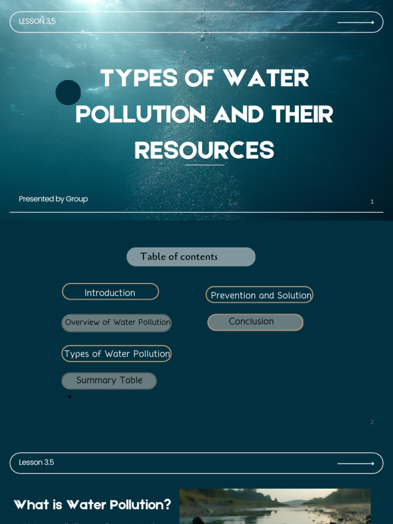 Types of Water Pollution Explained | PDF | Water Pollution | Pollution