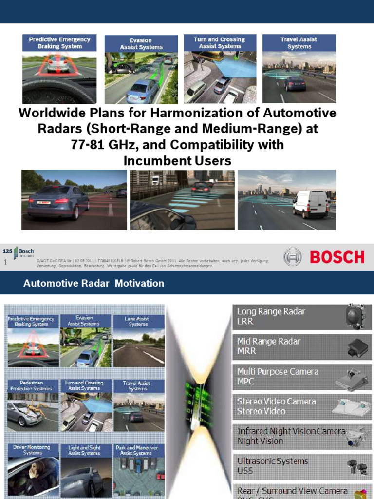 Bosch Automotive Radar Safety Systems | PDF | Vehicles | Transport Safety