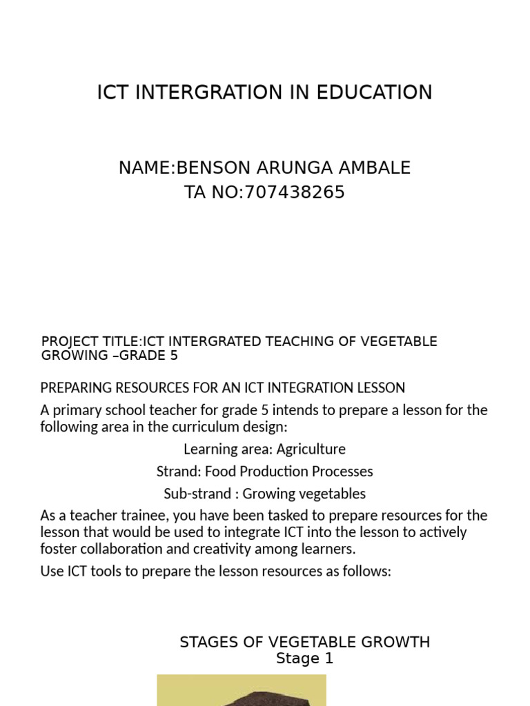 Ict Intergration in Education... | PDF