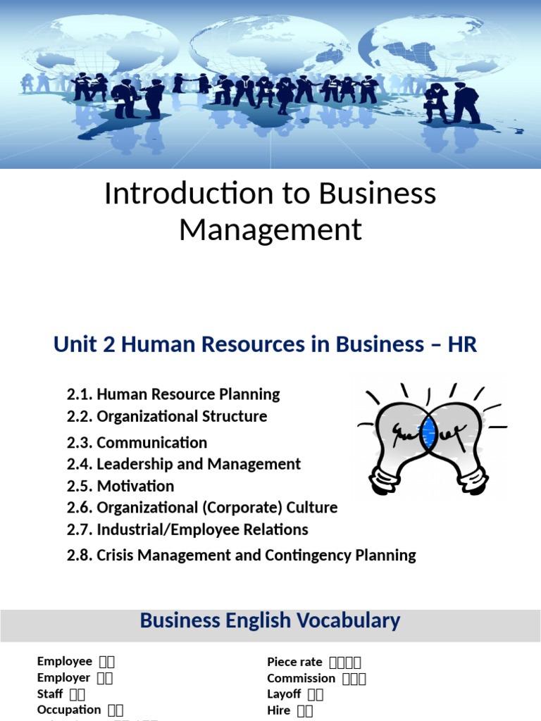 Unit 2 Human Resources | PDF | Human Resource Management | Employment