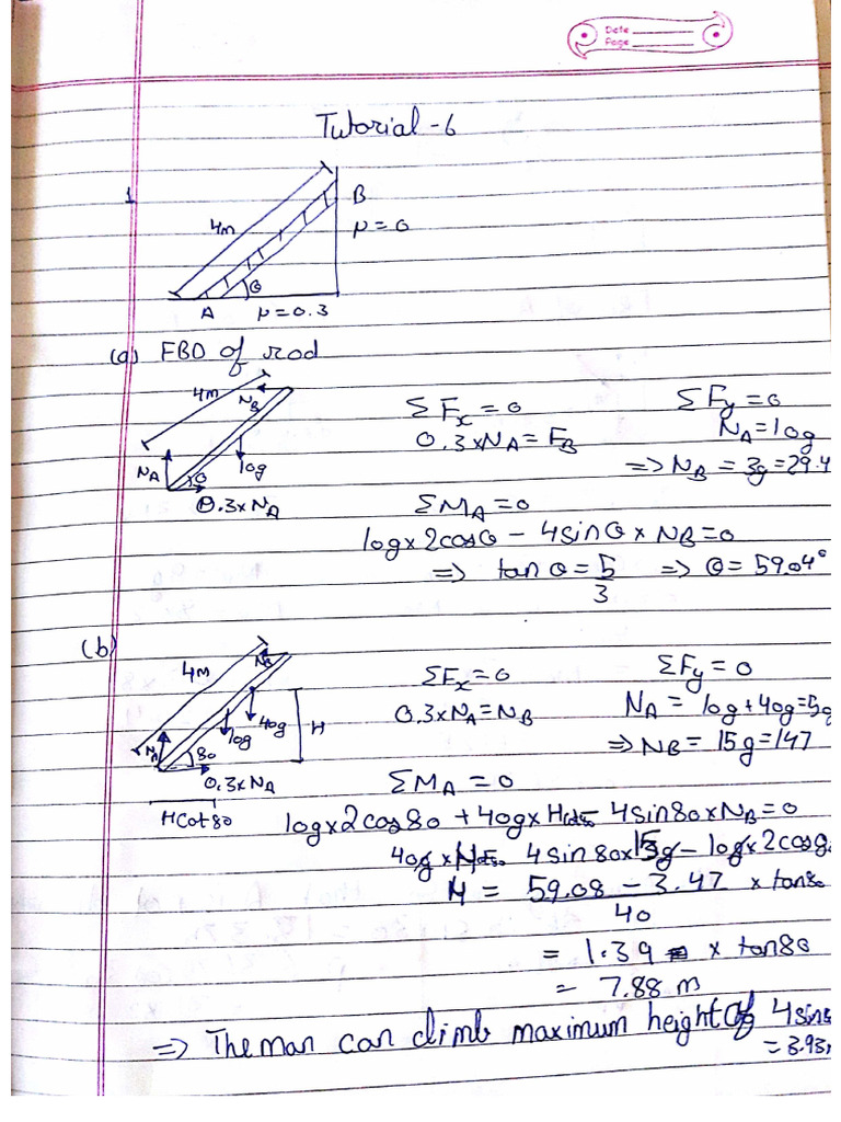 Tutorial 6 Solutions | PDF