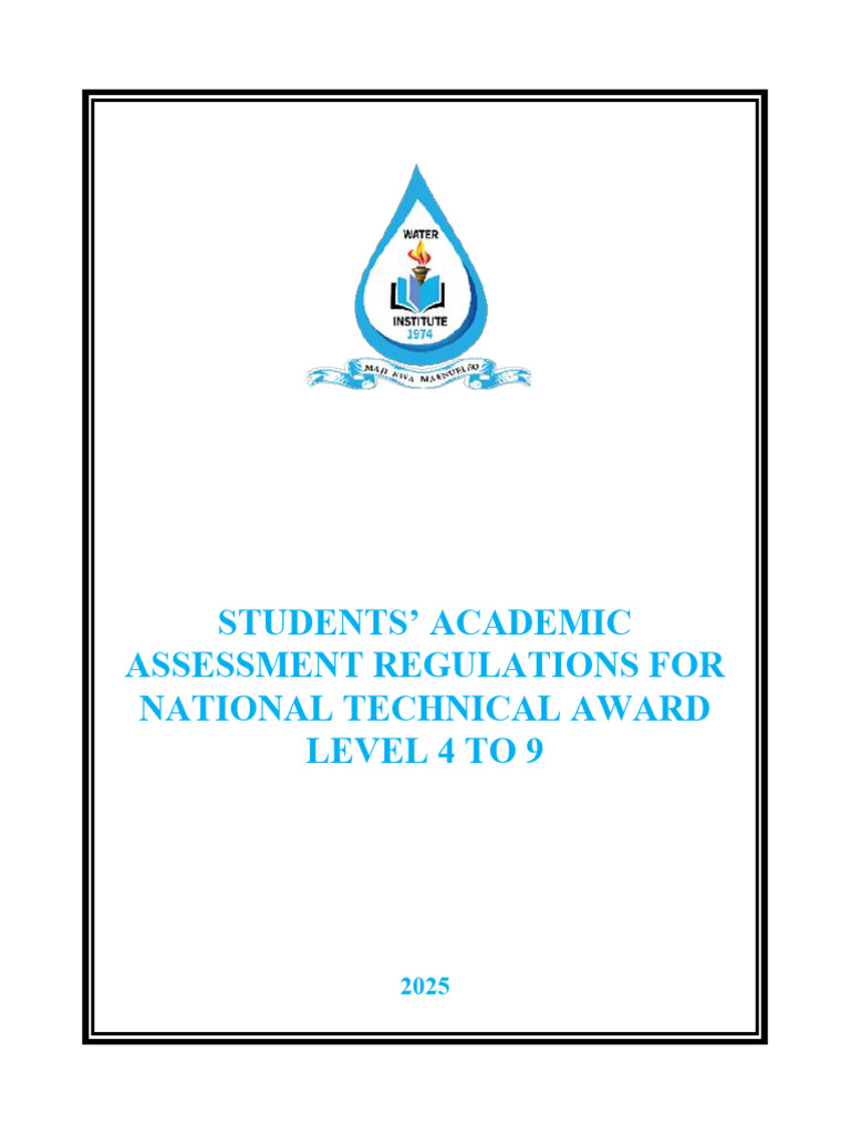 WI STUDENTS' ACADEMIC ASSESSMENT REGULATIONS J 2024-Two | PDF | Course ...