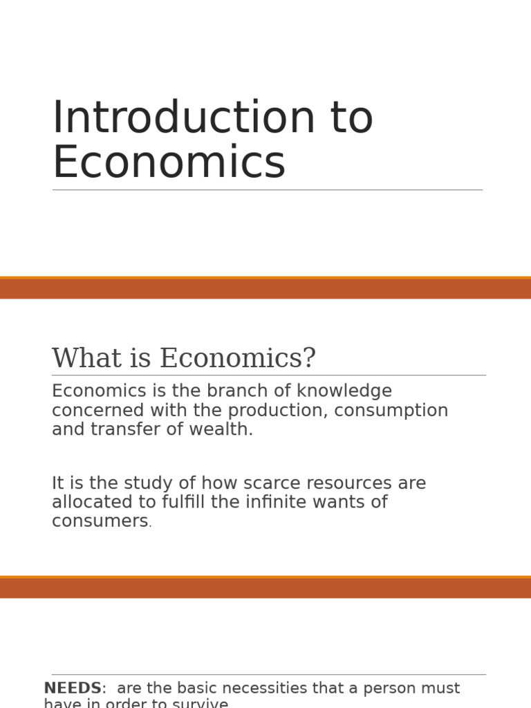 Introduction to Economics Concepts | PDF | Economics | Political Economy
