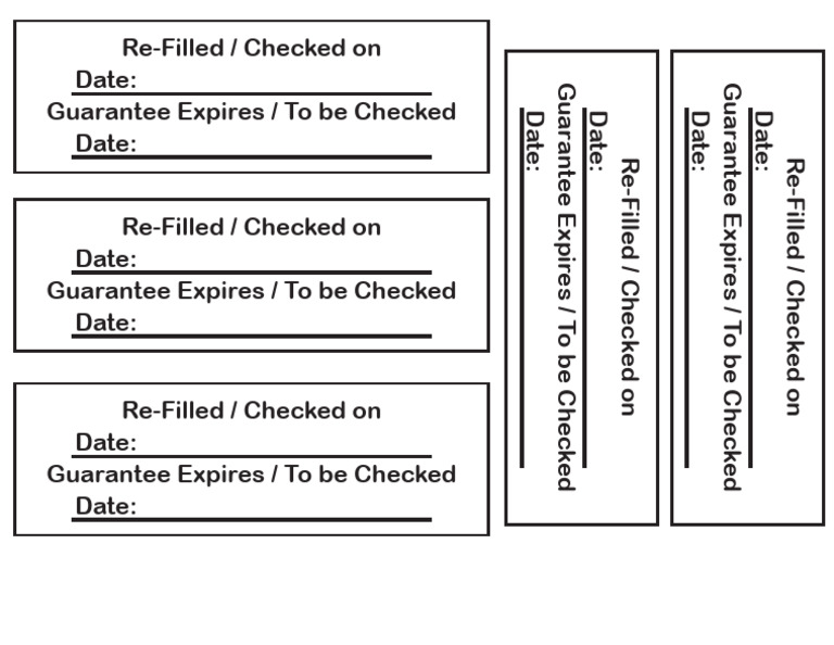 Refill Sticker | PDF