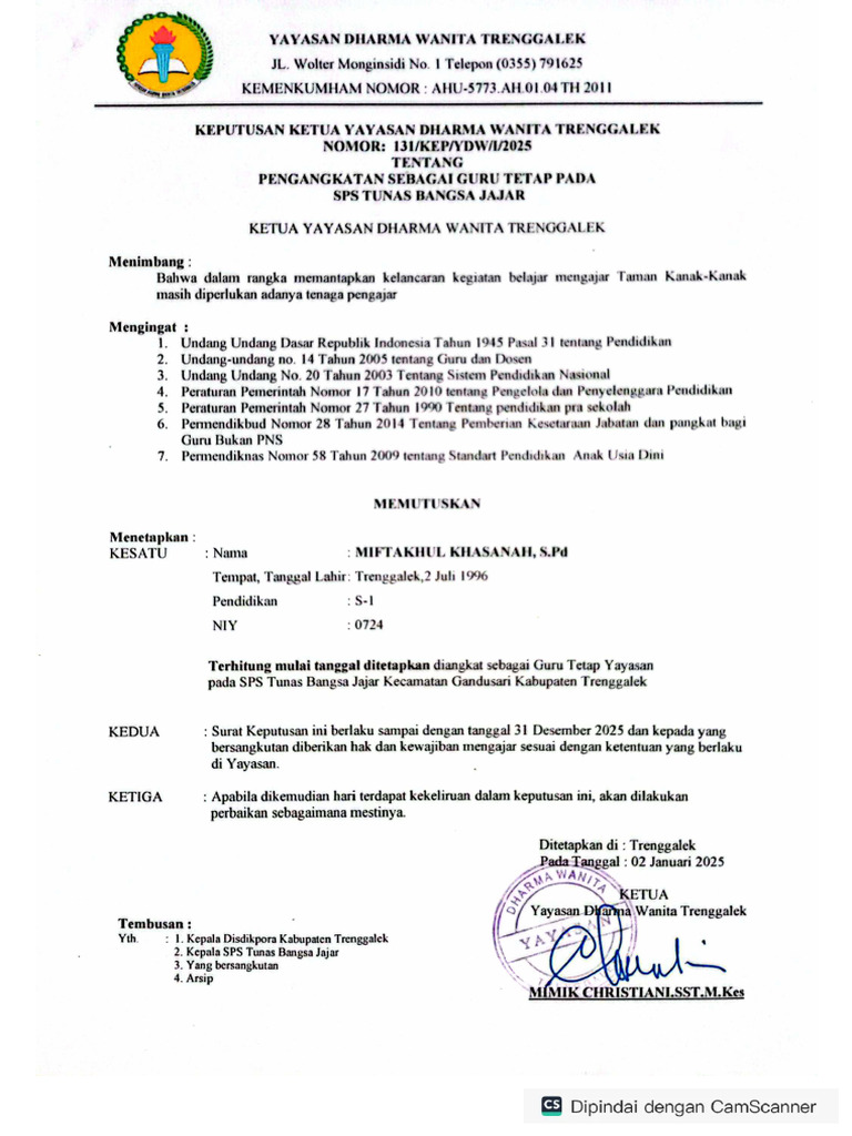 Mifta-SK Yayasan | PDF
