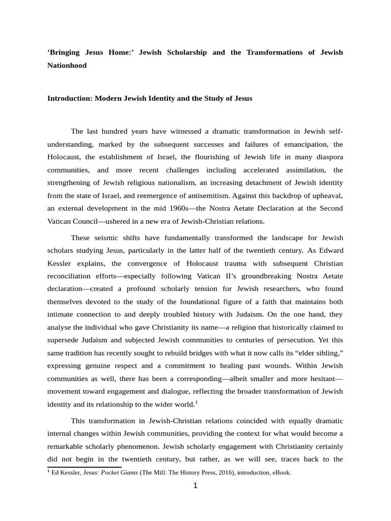 Bringing Jesus Home -Kandel | PDF | Jesus | Zionism