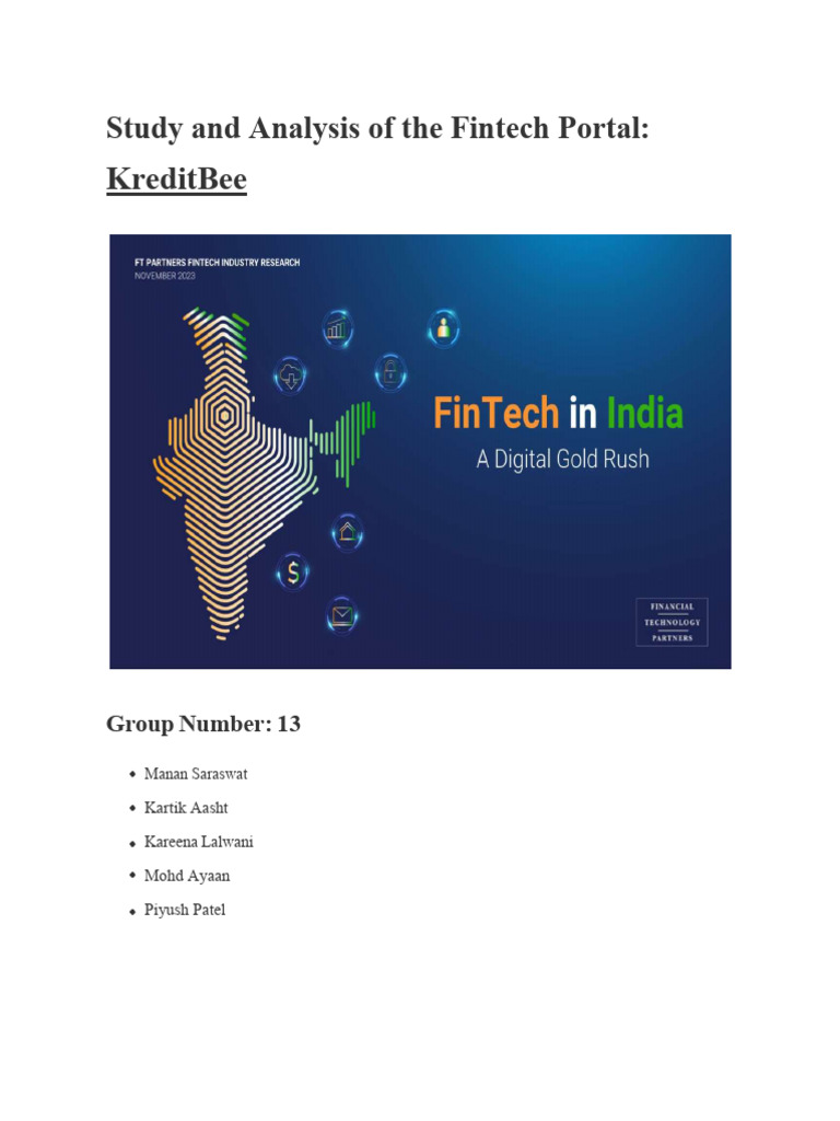 KreditBee Portal Analysis | PDF | Financial Technology | Finance & Money Management
