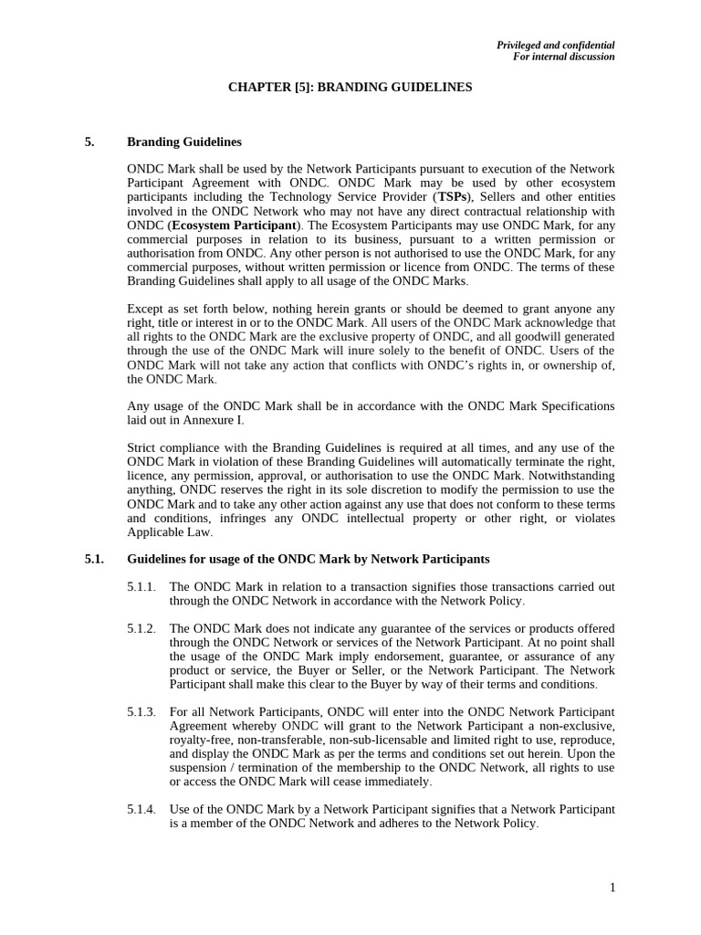 ONDC Branding Guidelines Overview | PDF | Trademark | License