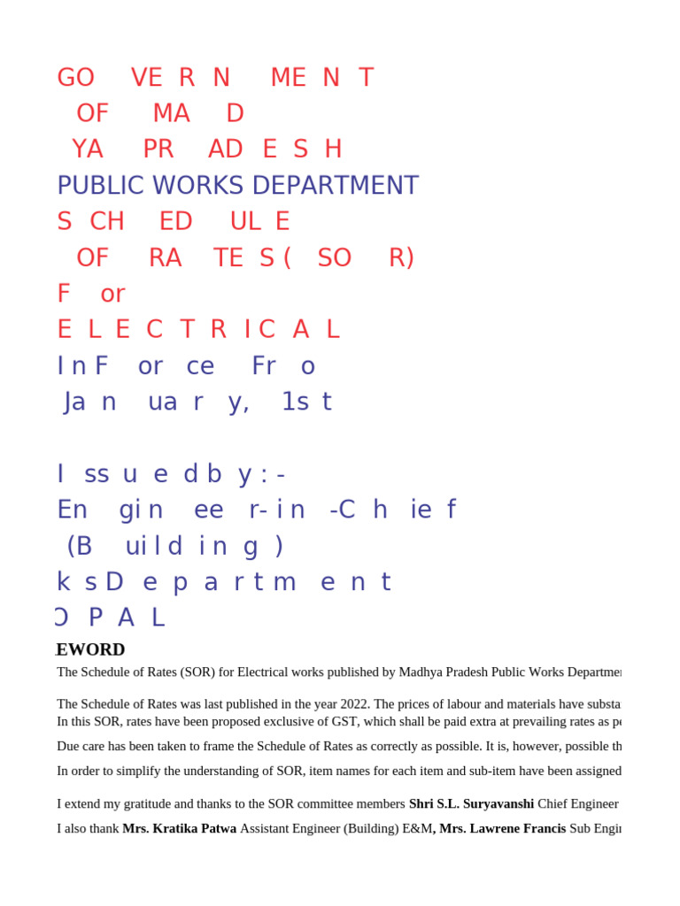PWD - Em2024 Electricasl PWD Work Rate | PDF | Electrical Wiring ...
