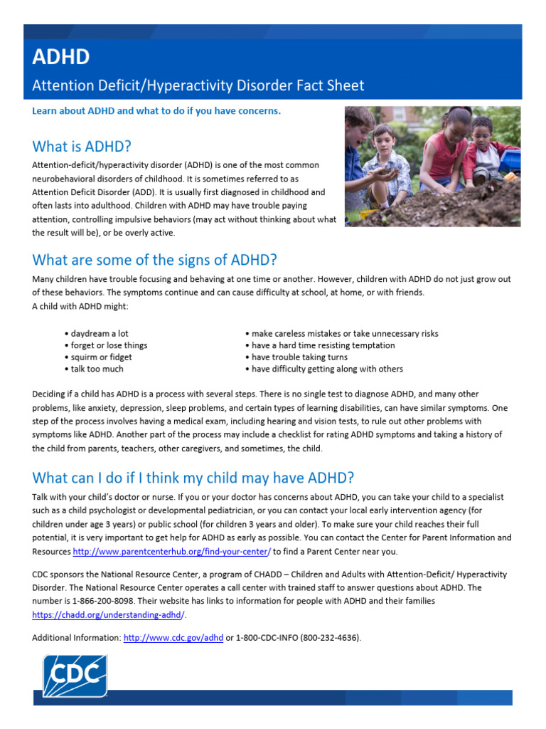 Understanding ADHD Symptoms and Support | PDF | Attention Deficit ...