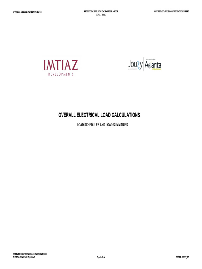 0117 Load Schedules | PDF | Quantity | Physical Quantities