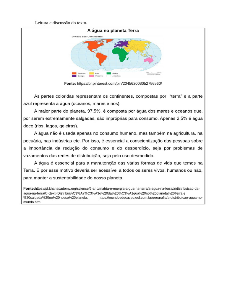 A Água No Planeta Terra | PDF