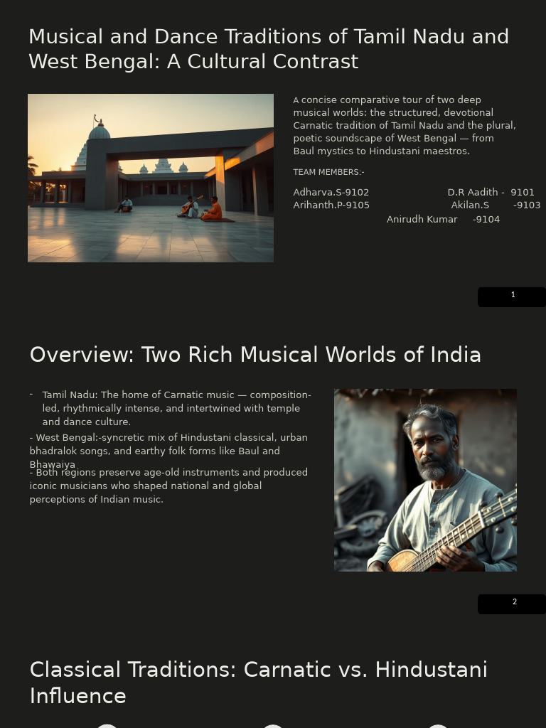 Musical Traditions of Tamil Nadu & Bengal | PDF | Performing Arts ...