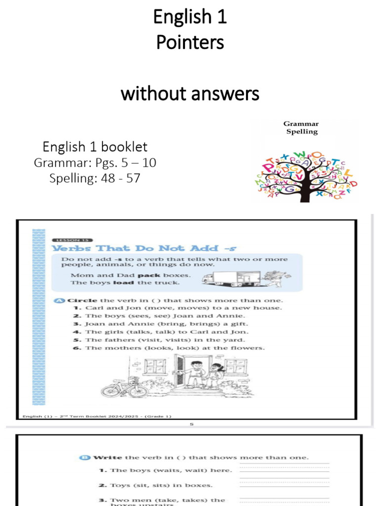 English 1 Pointers Without Answers | PDF