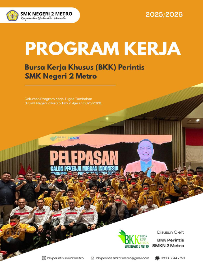 Program Kerja BKK SMKN 2 Metro 2025-2026 | PDF