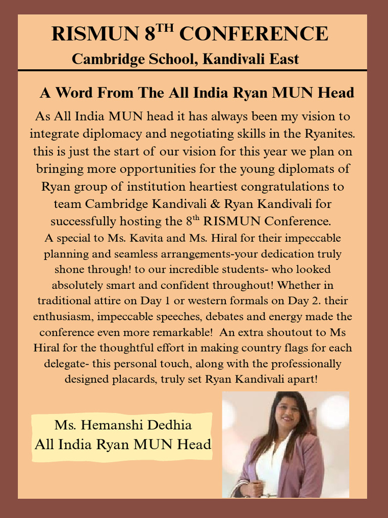 RISMUN 8 Conference Highlights | PDF | World Health Organization | Pandemic