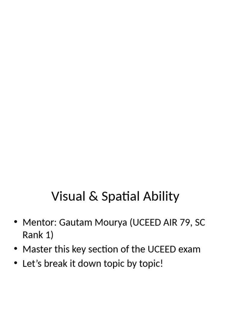 Mastering UCEED Visual & Spatial Skills | PDF | Cognitive Science ...