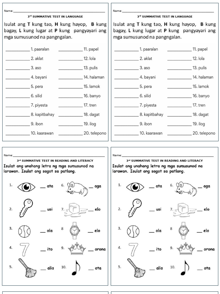 Q1 3rd Summative Tests Pdf 9144