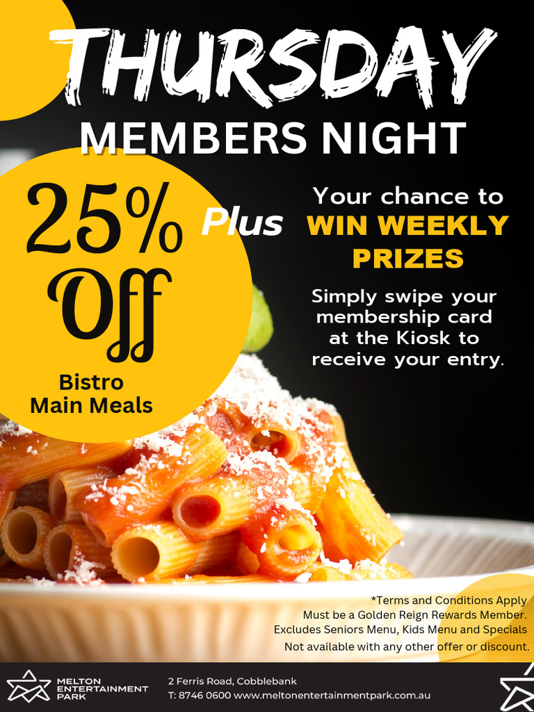 MEP Thursday Members Special A4 | PDF