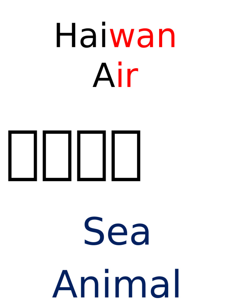 Flash Card Pic BMBCBI Haiwan Air | PDF